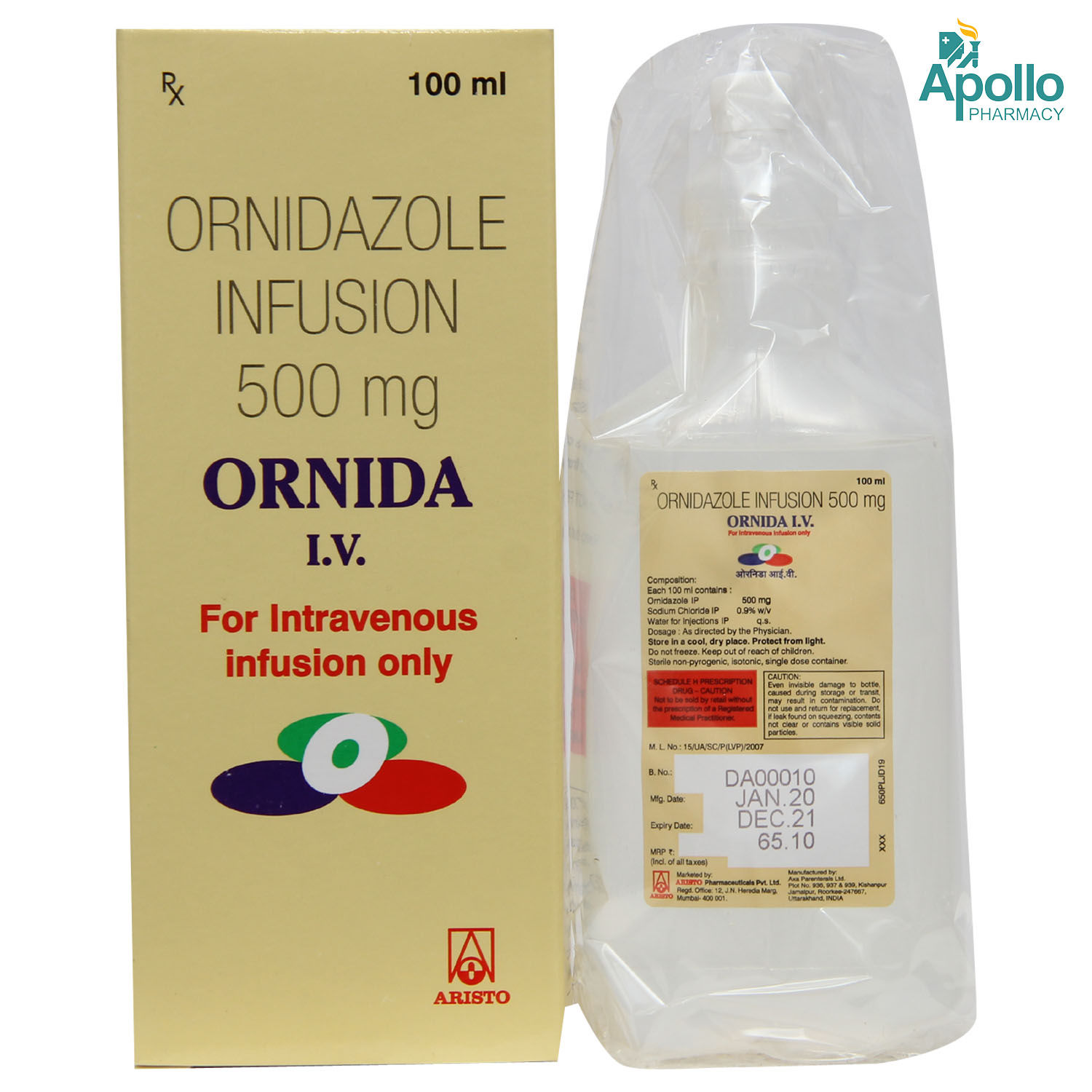 Ornida IV Infusion | Uses, Side Effects, Price | Apollo Pharmacy