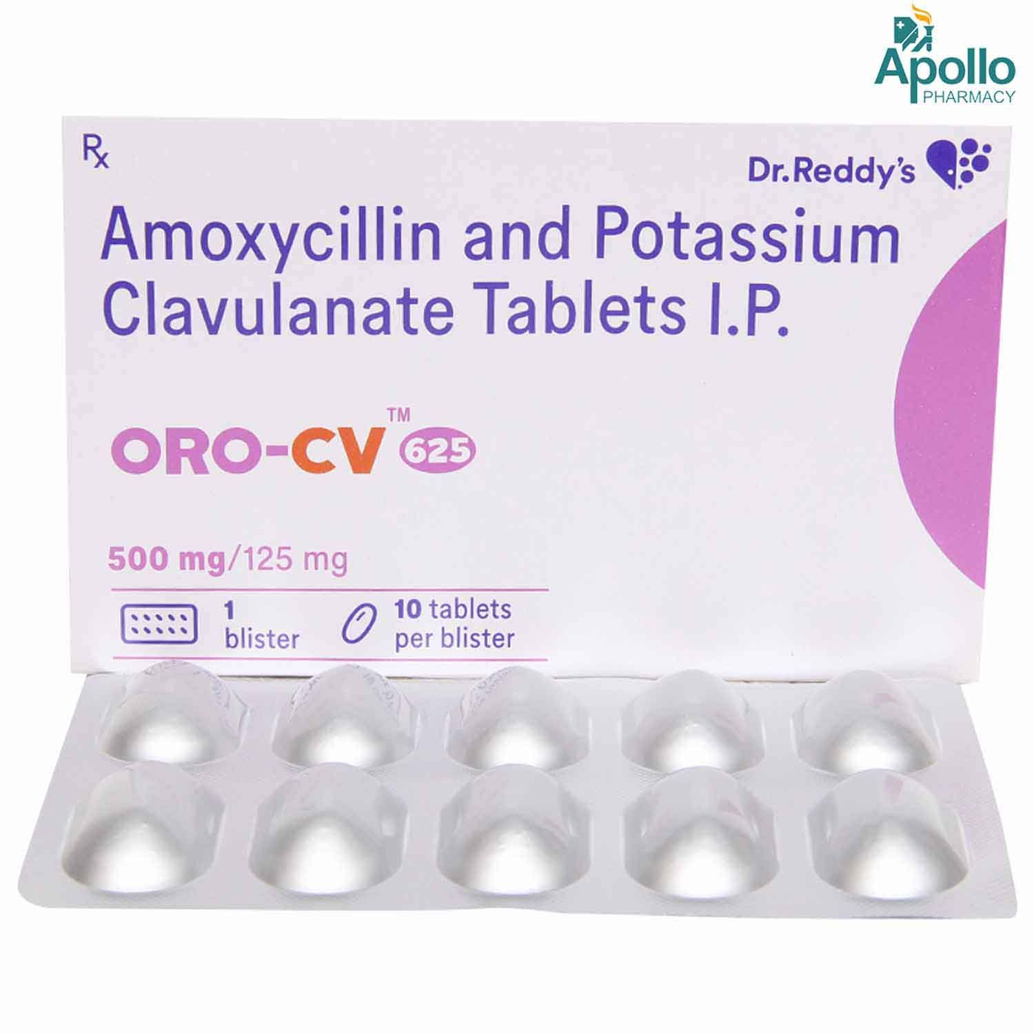 ORO CV 625MG TABLET 10'S Price, Uses, Side Effects, Composition ...