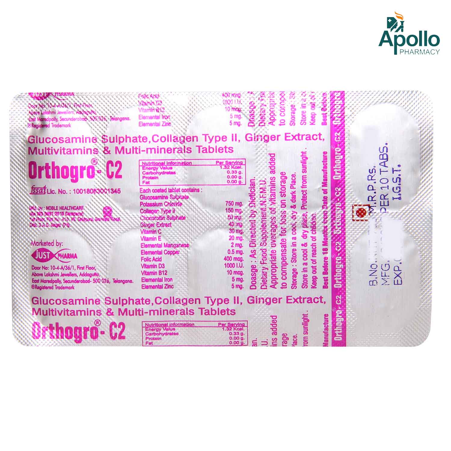 Orthogro C2 Tablet 10's Price, Uses, Side Effects, Composition - Apollo ...