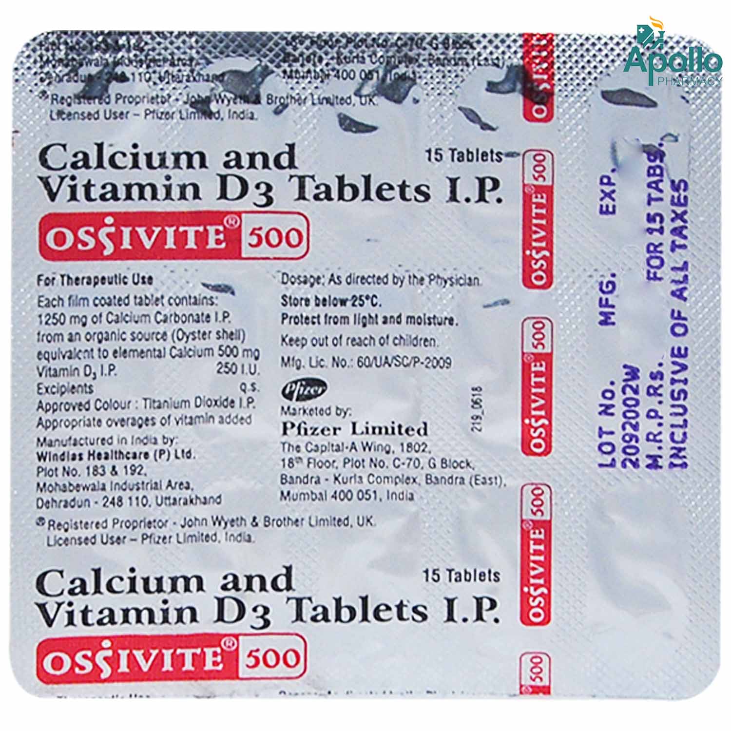 Ossivite 500 Tablet | Uses, Side Effects, Price | Apollo Pharmacy