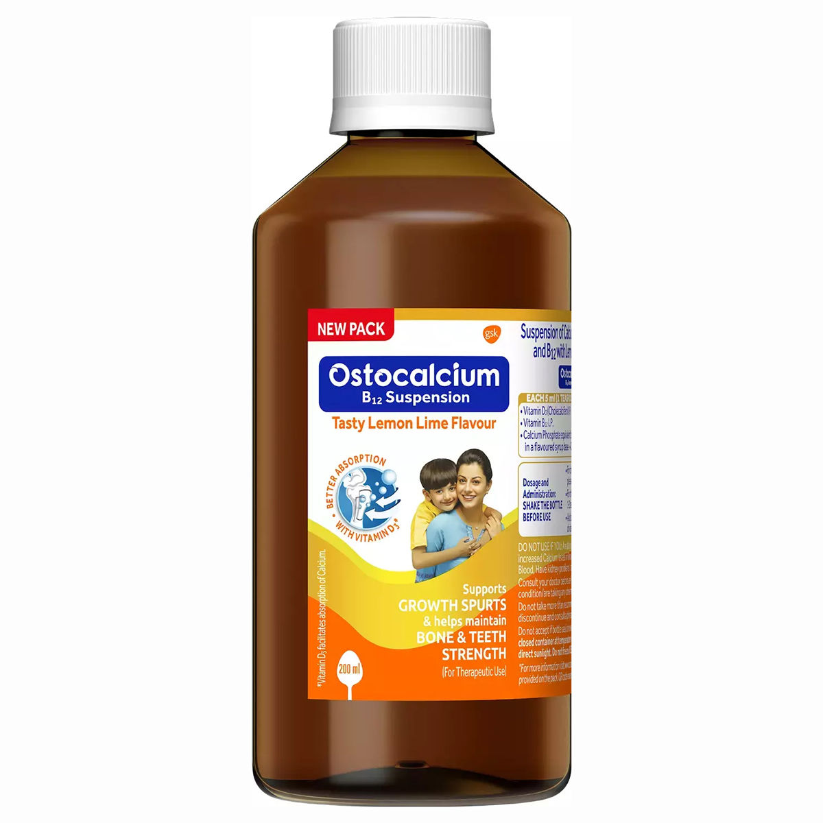 Ostocalcium Lemon Lime Flavour Syrup, 200 ml Price, Uses, Side Effects ...