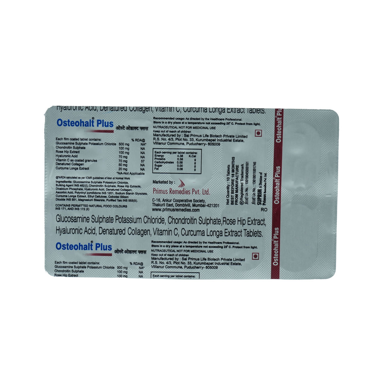 Osteohalt Plus Tablet 10's Price, Uses, Side Effects, Composition ...