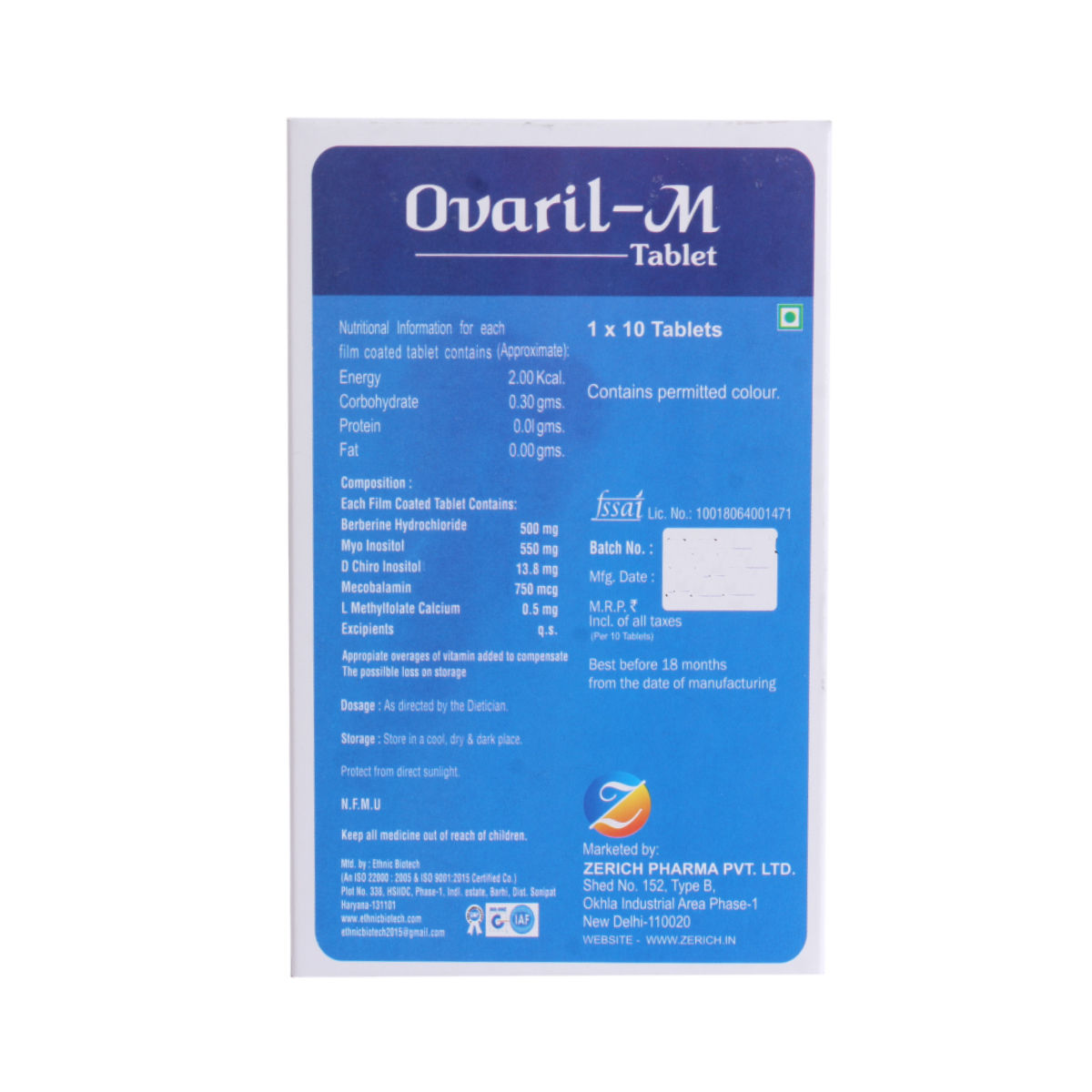 Ovaril-M Tablet 10's Price, Uses, Side Effects, Composition - Apollo ...
