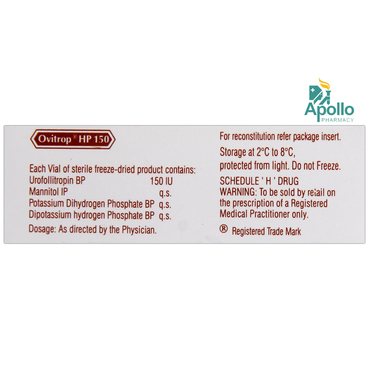 OVITROP HP 150IU INJECTION Price, Uses, Side Effects, Composition ...