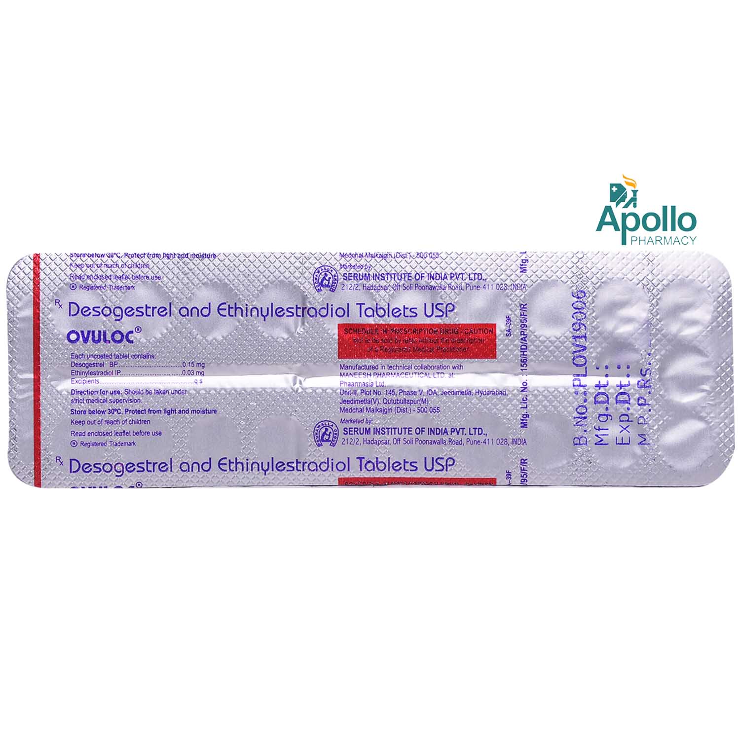 Ovuloc Tablet 21's Price, Uses, Side Effects, Composition - Apollo Pharmacy