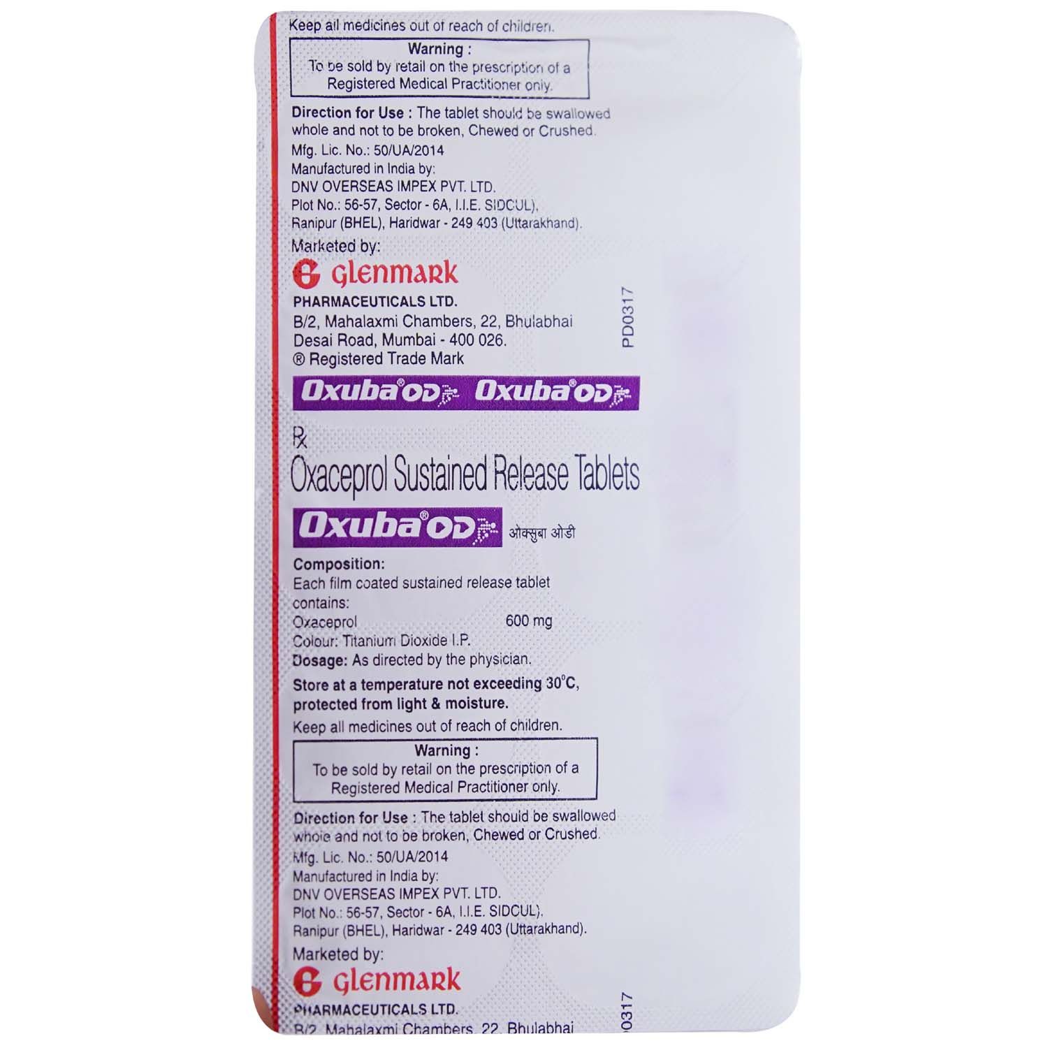 Oxuba OD Tablet | Uses, Side Effects, Price | Apollo Pharmacy