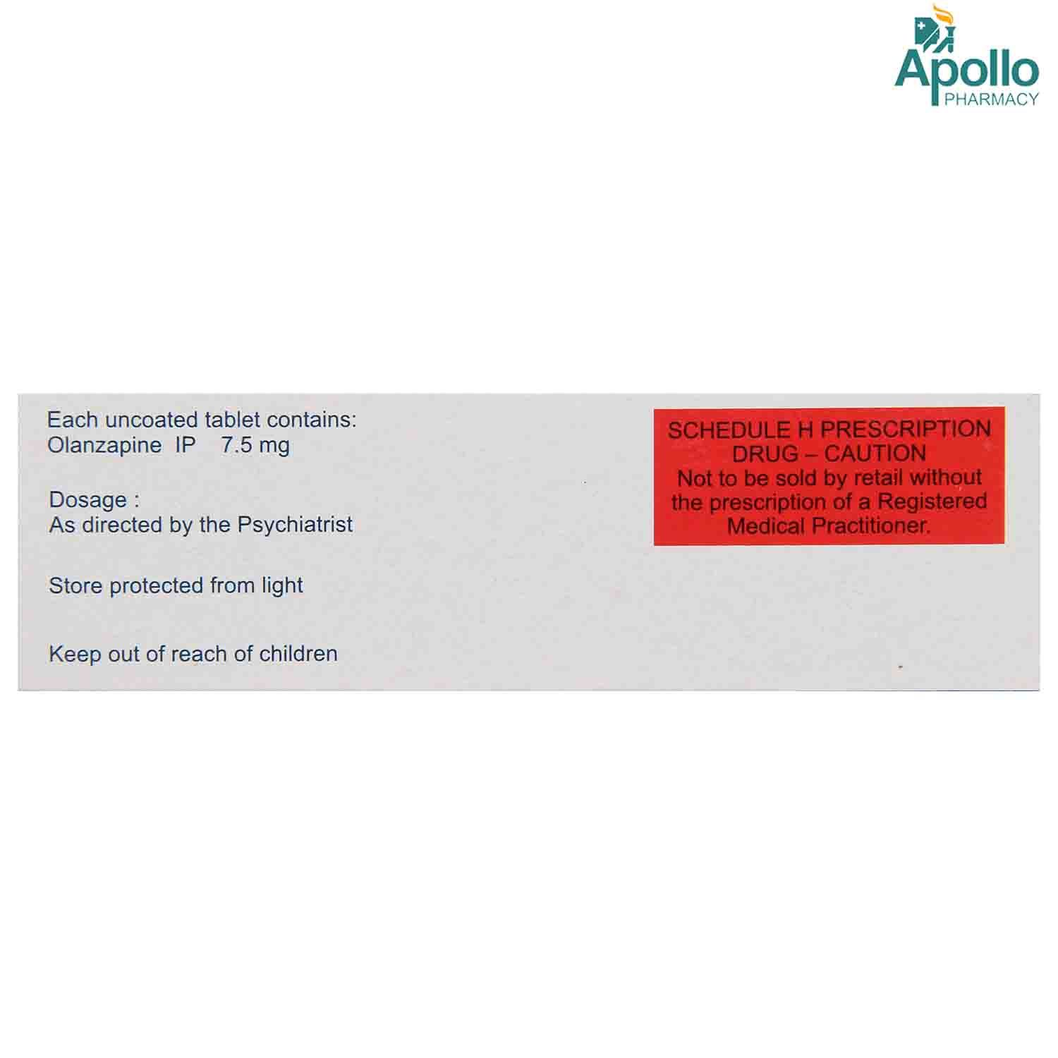 OZAPIN MD 7.5MG TABLET Price, Uses, Side Effects, Composition - Apollo ...