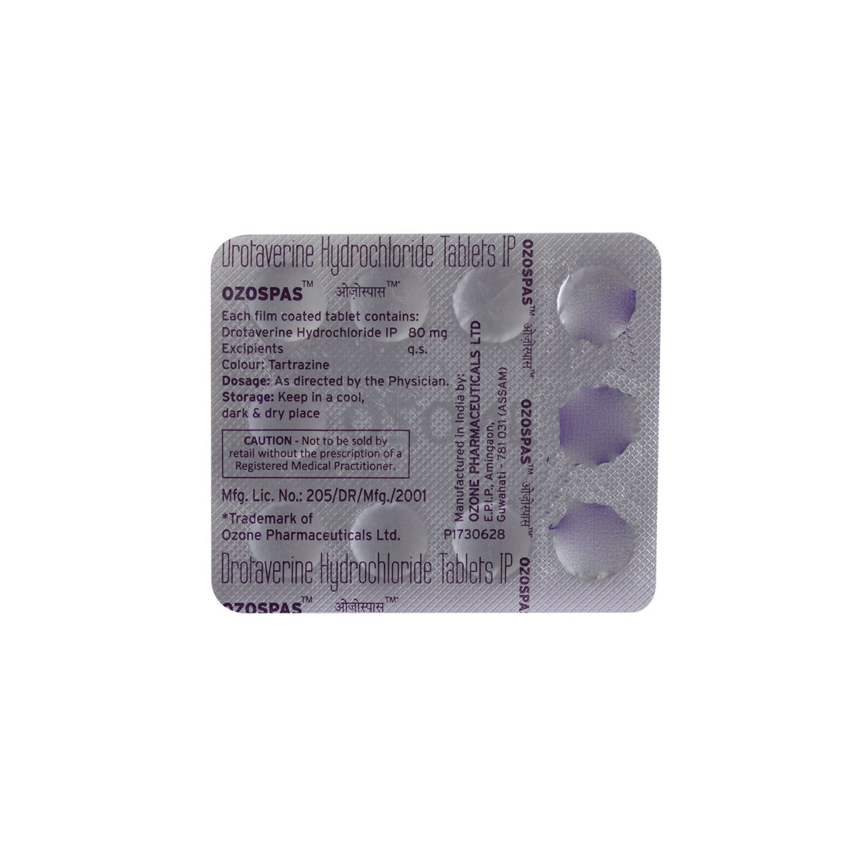 Ozospas 80mg Tablet 10's Price, Uses, Side Effects, Composition ...