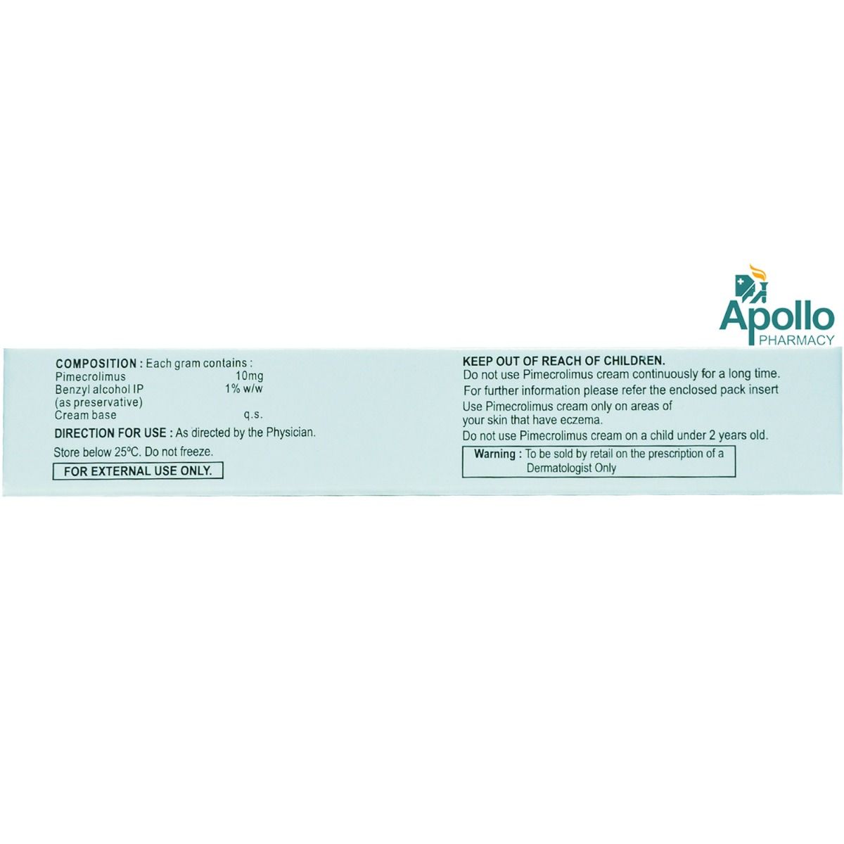 Pacroma 1% Cream 10 gm Price, Uses, Side Effects, Composition - Apollo ...