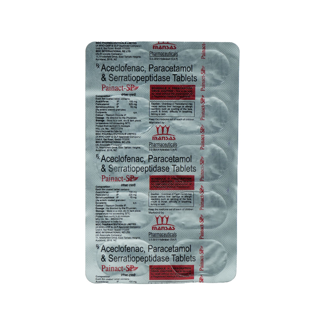 PAINACT SP TABLET | Uses, Side Effects, Price | Apollo Pharmacy