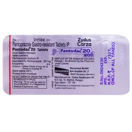 Pantodac 20 mg Tablet | Uses, Side Effects, Price | Apollo Pharmacy