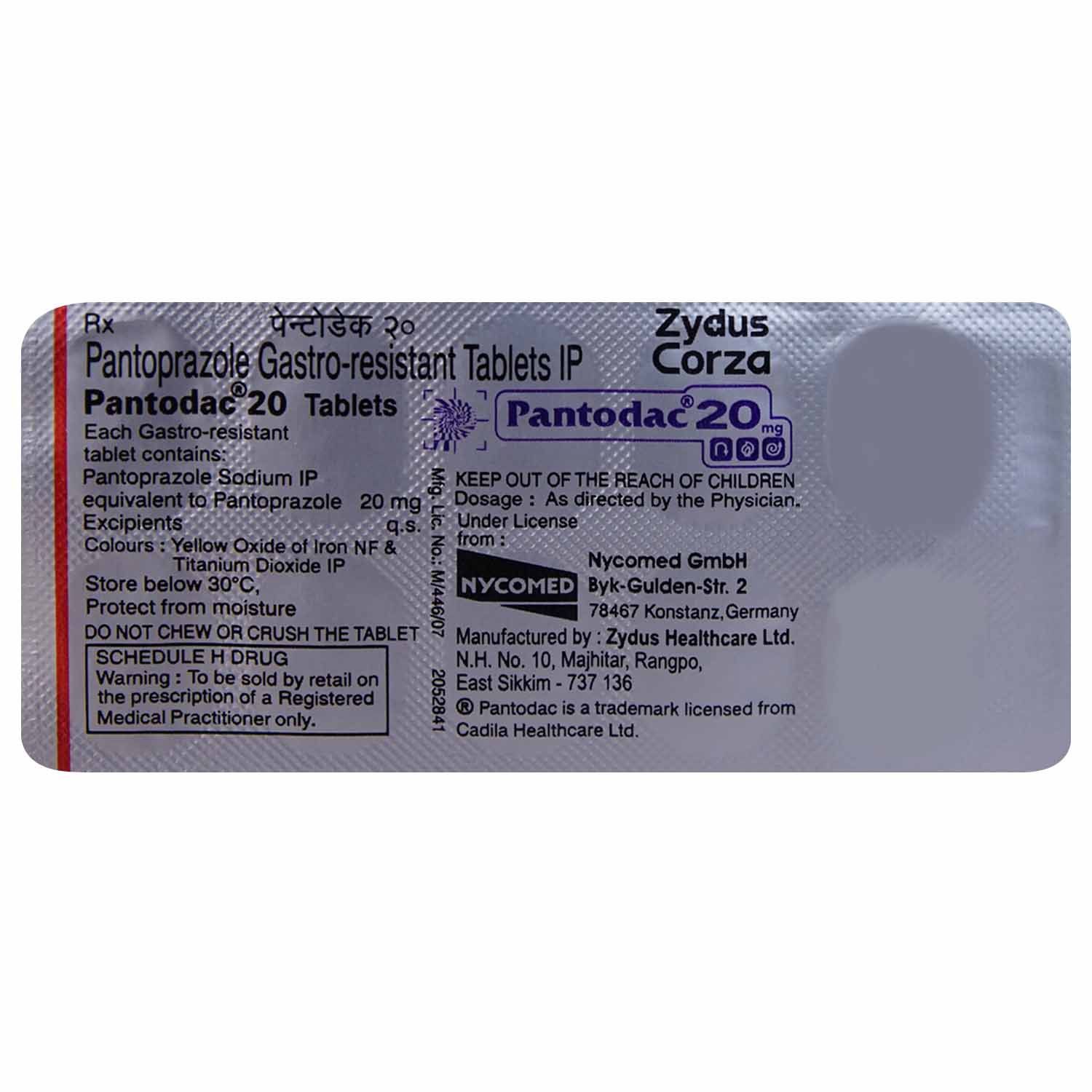 Pantodac 20 mg Tablet 10's Price, Uses, Side Effects, Composition ...