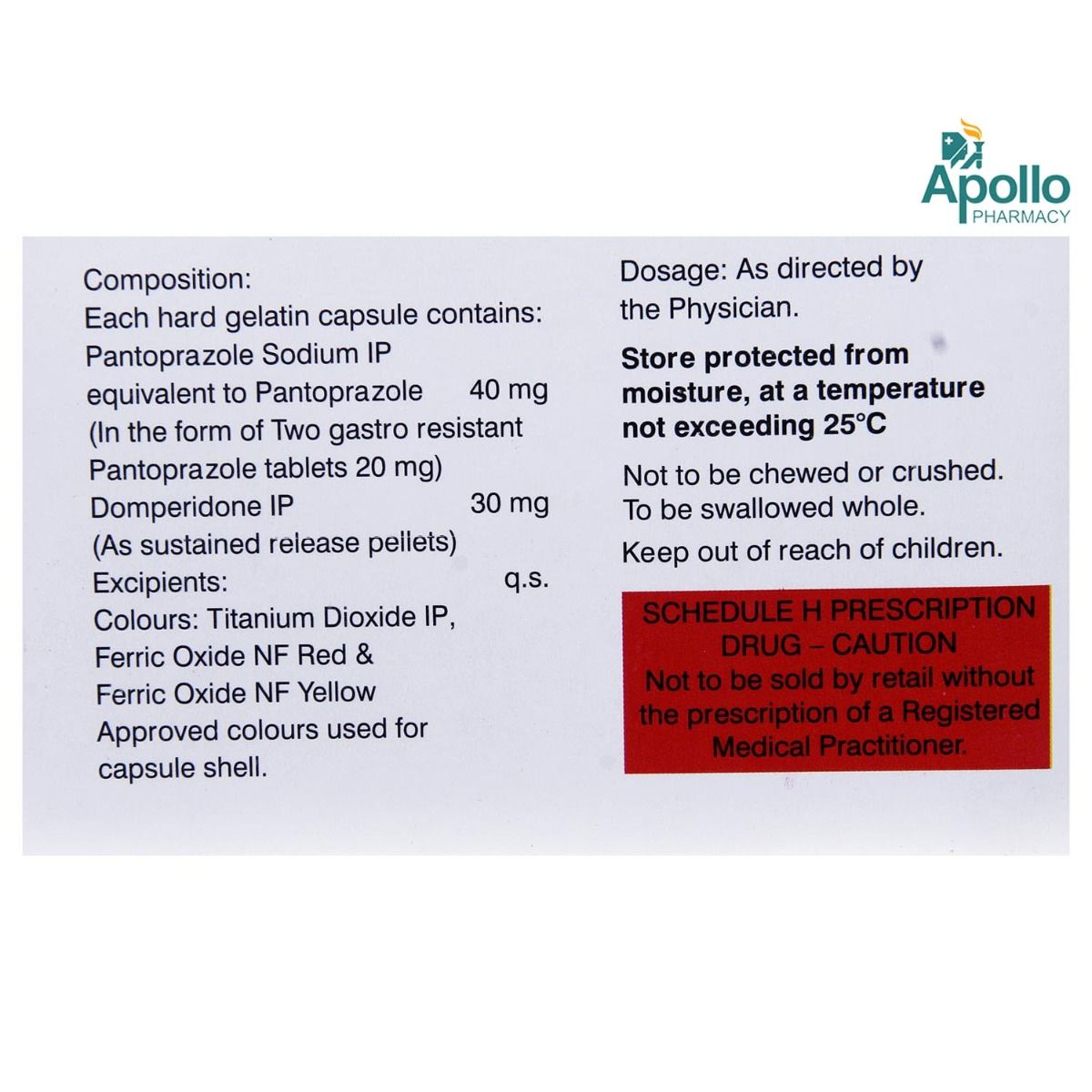 Pantop-D SR Capsule 10's Price, Uses, Side Effects, Composition ...