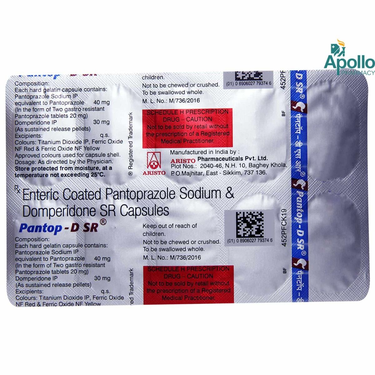 Pantop-D SR Capsule 10's Price, Uses, Side Effects, Composition ...