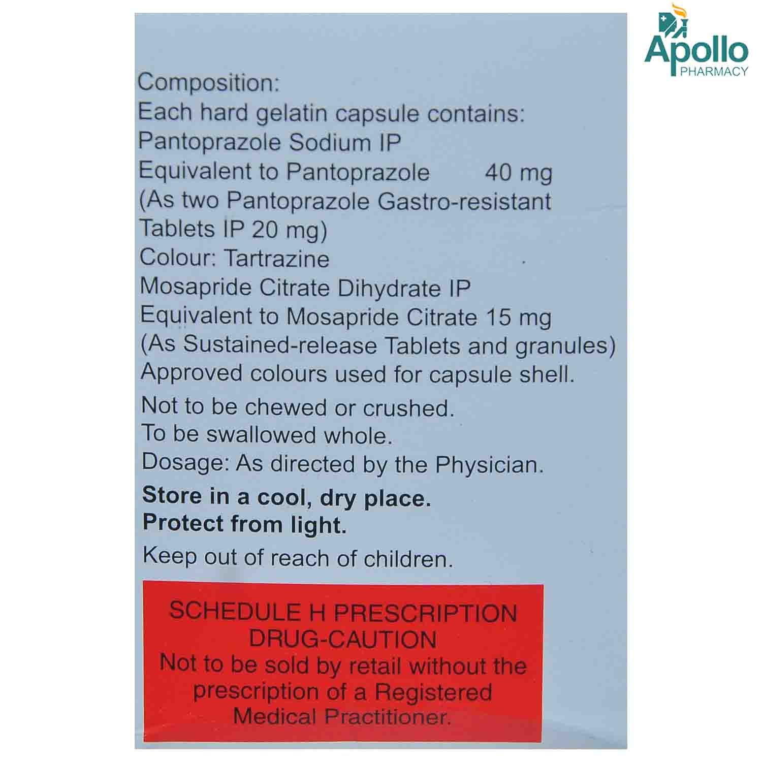 Pantop M Capsule 10's Price, Uses, Side Effects, Composition - Apollo ...