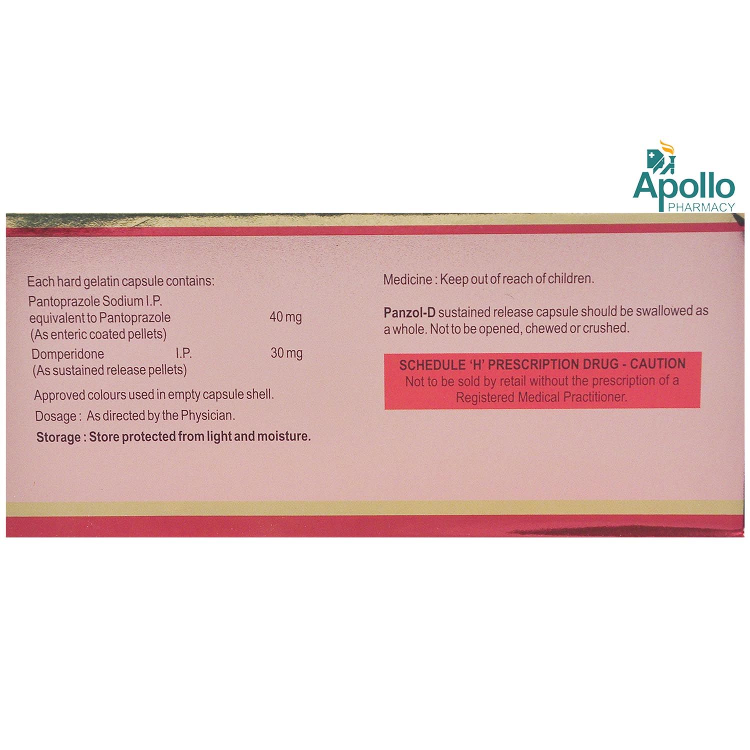 Panzol-D Capsule 10's Price, Uses, Side Effects, Composition - Apollo ...