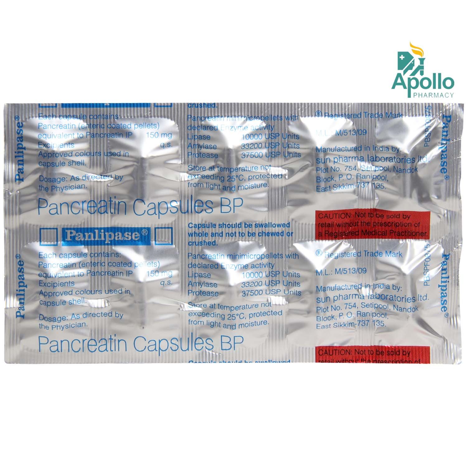 Panlipase Capsule 10's Price, Uses, Side Effects, Composition - Apollo ...