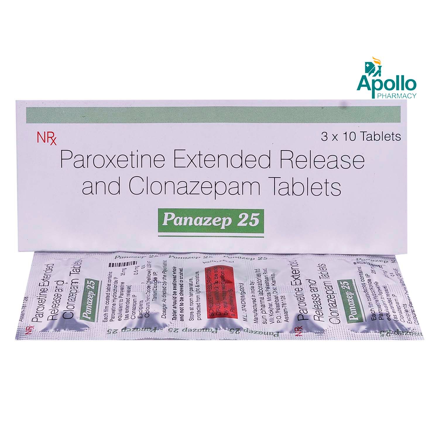 Panazep 25 Tablet 10's Price, Uses, Side Effects, Composition - Apollo ...