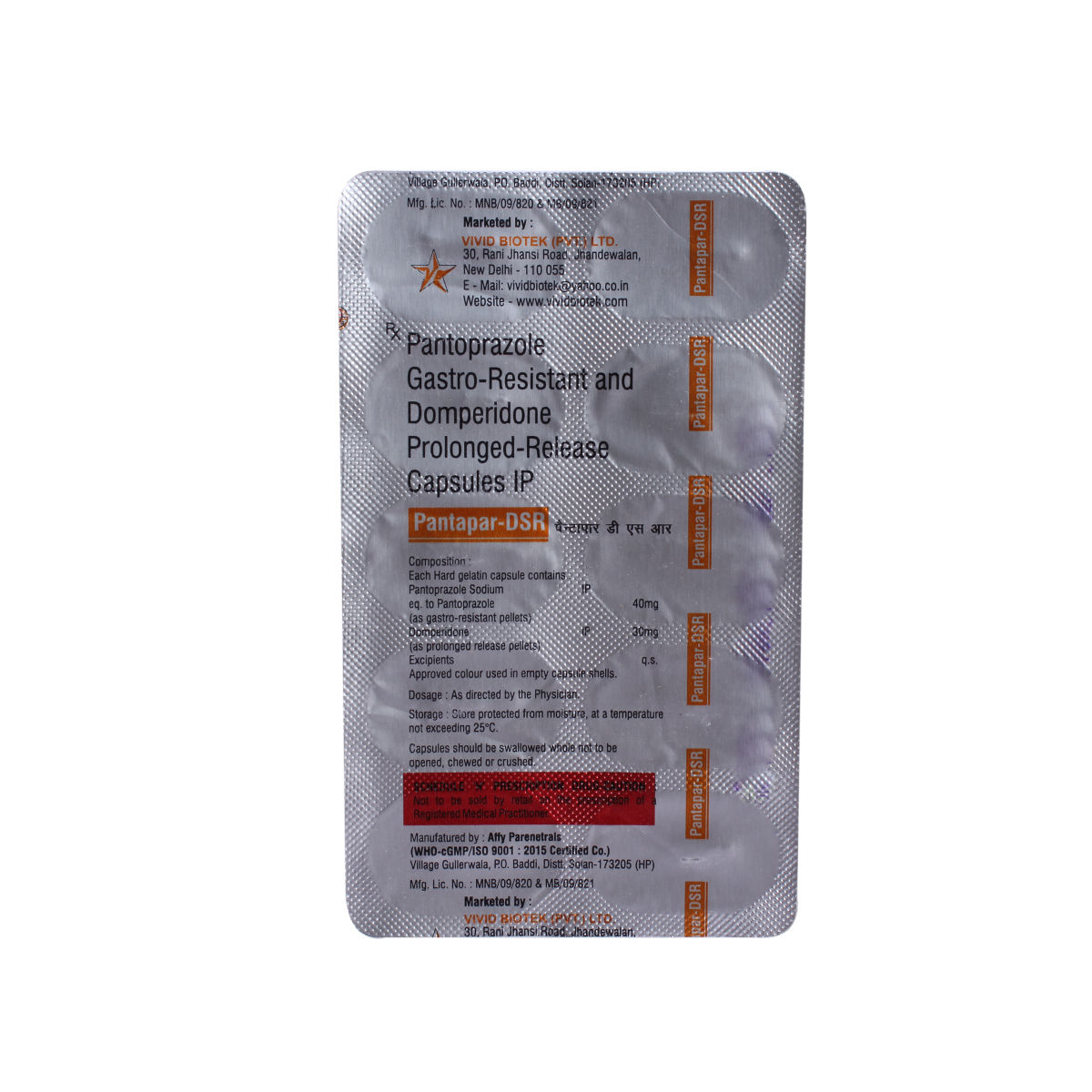Pantapar- DSR Capsule 10's Price, Uses, Side Effects, Composition ...
