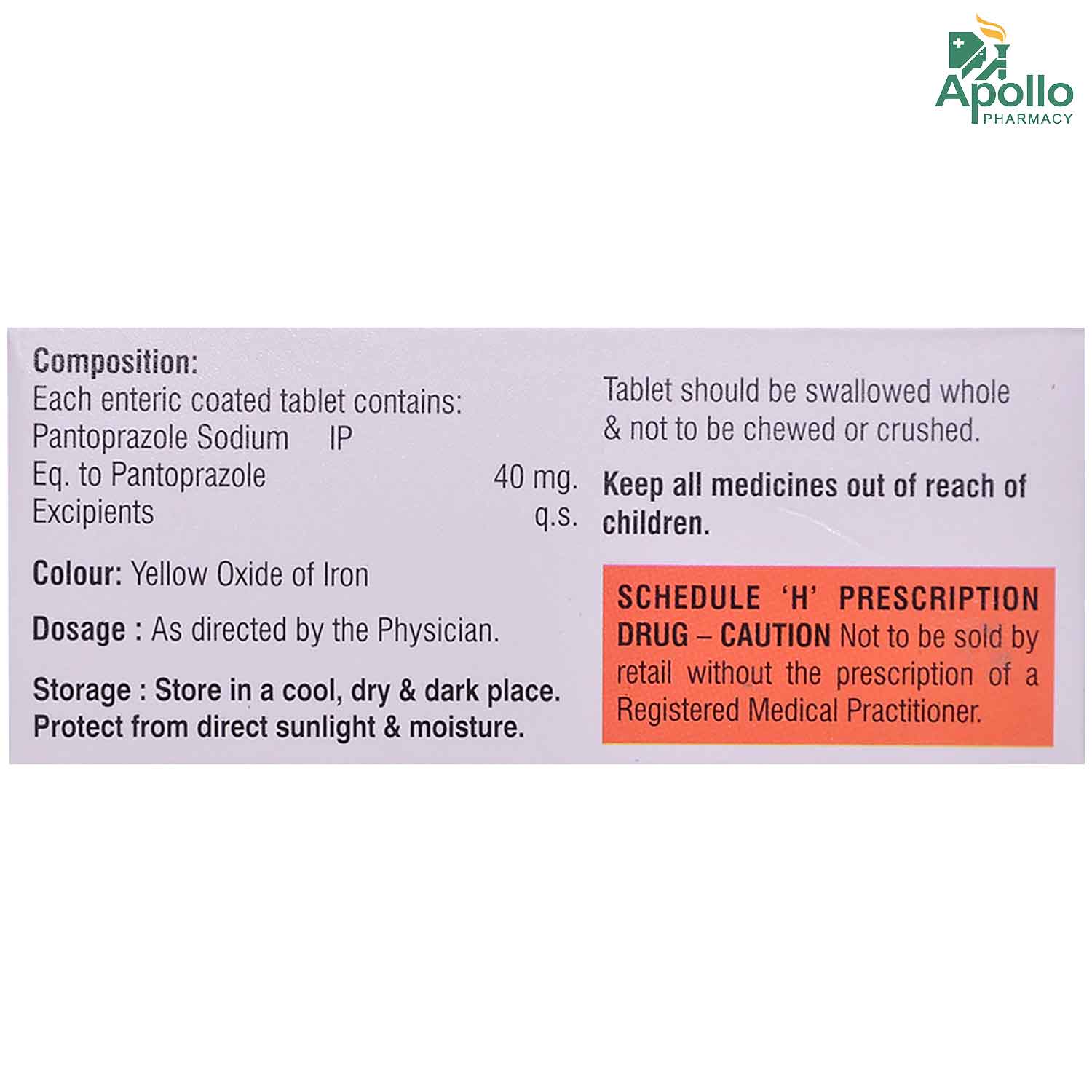 Panatom 40 Tablet 10's Price, Uses, Side Effects, Composition - Apollo ...