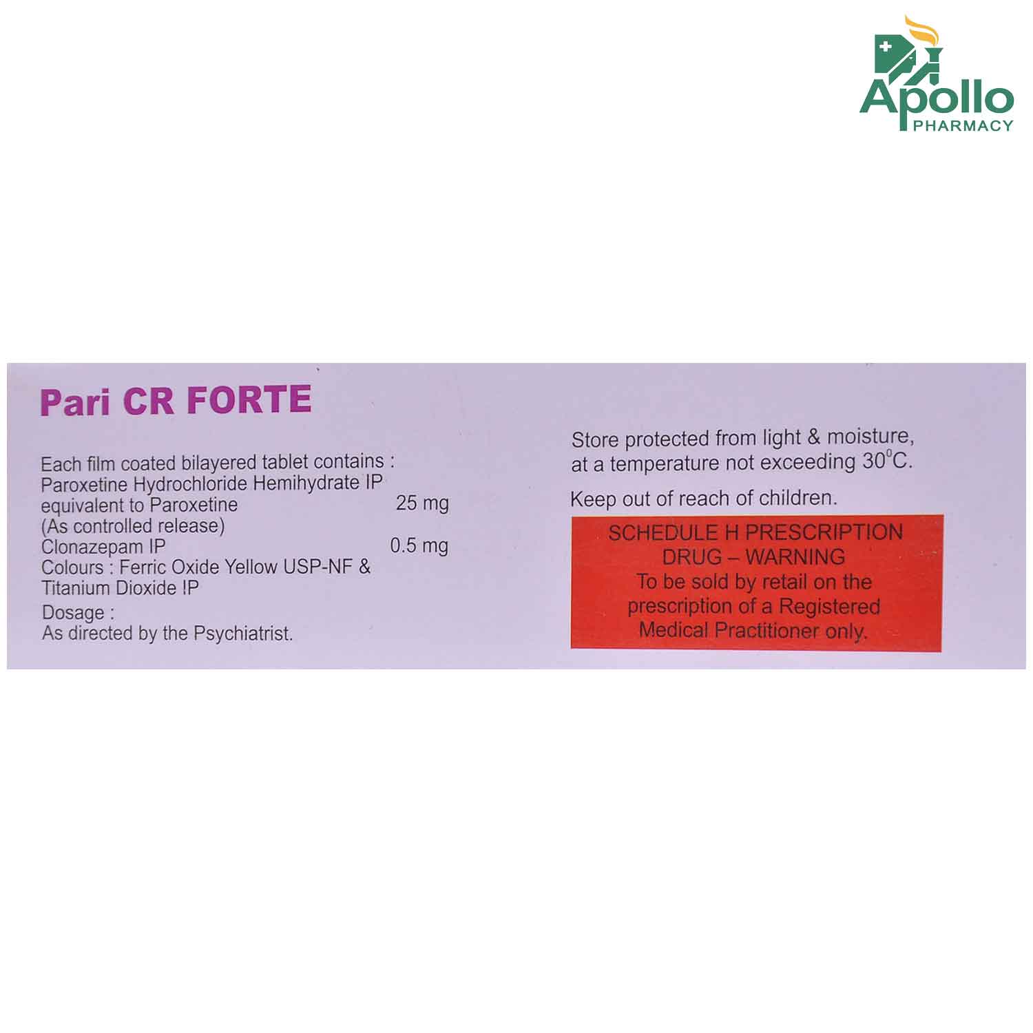 PARI CR FORTE TABLET Price, Uses, Side Effects, Composition - Apollo ...