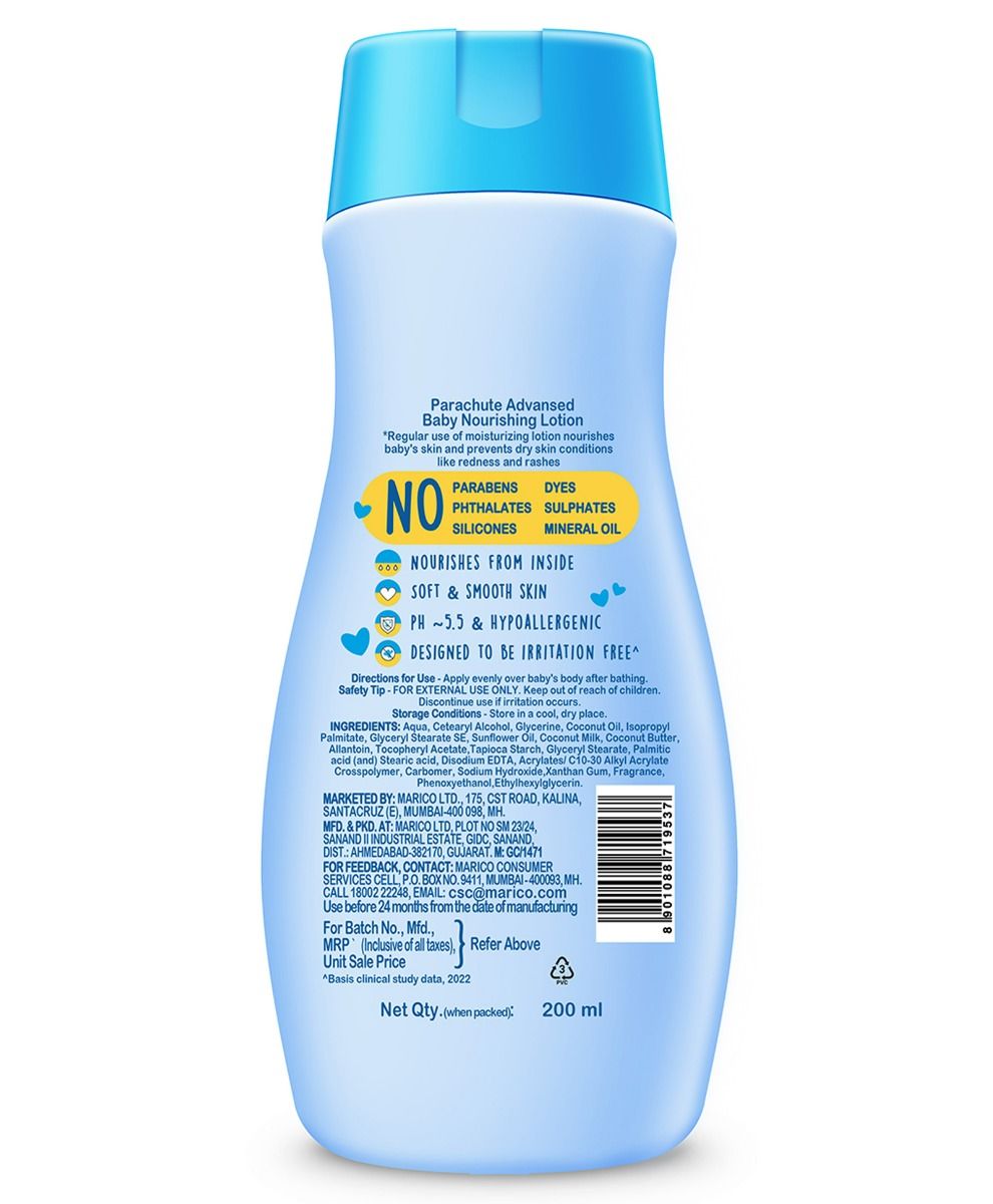 Parachute Advansed Baby Nourishing Lotion, 200 ml Price, Uses, Side ...