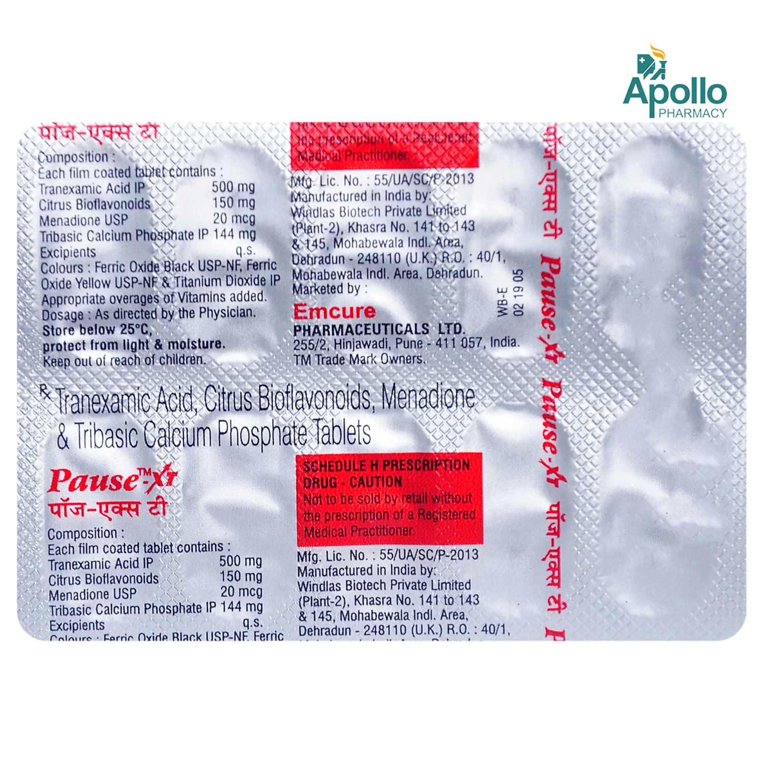 Pause XT Tablet 10's Price, Uses, Side Effects, Composition - Apollo ...