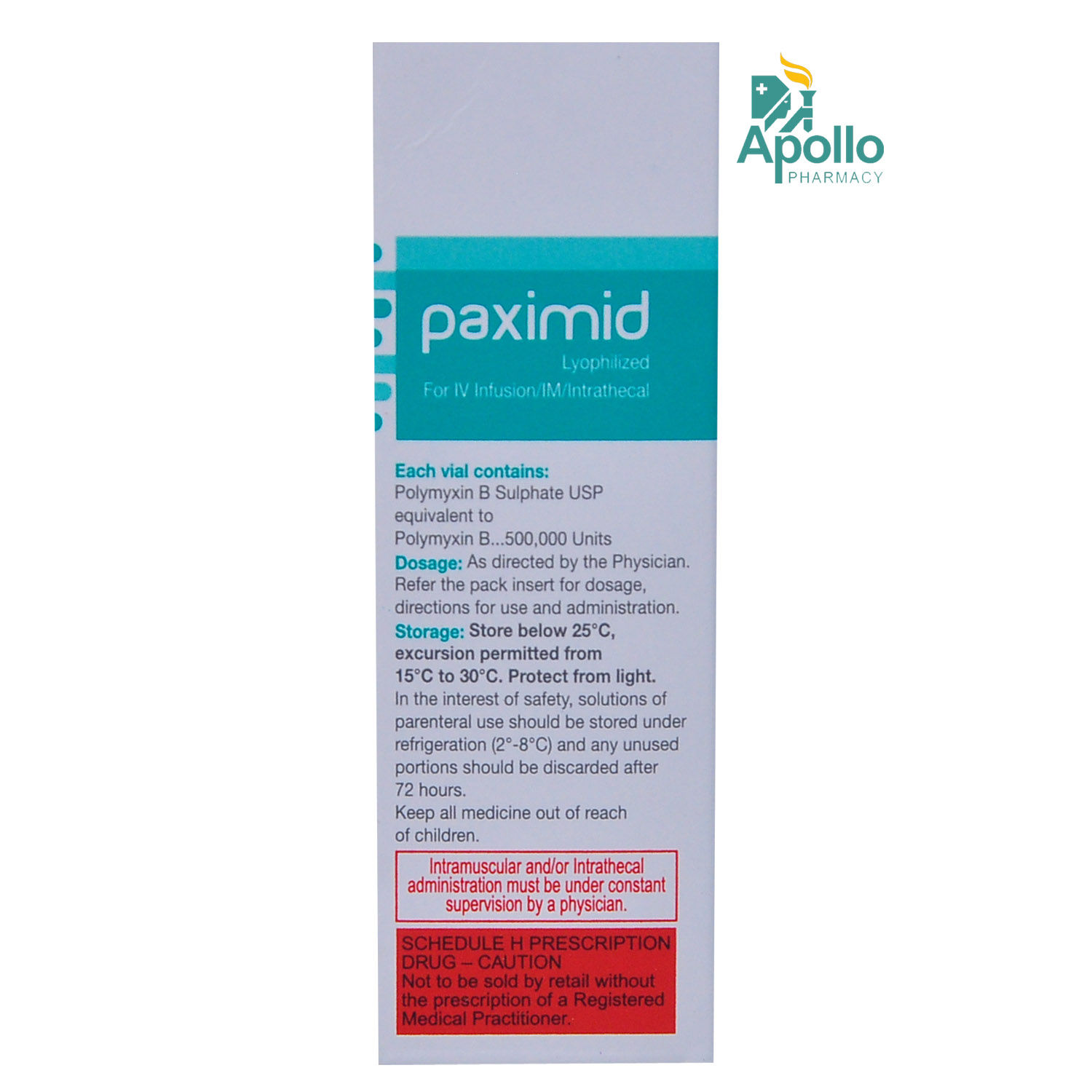 Paximid 500000units Injection Price, Uses, Side Effects, Composition ...