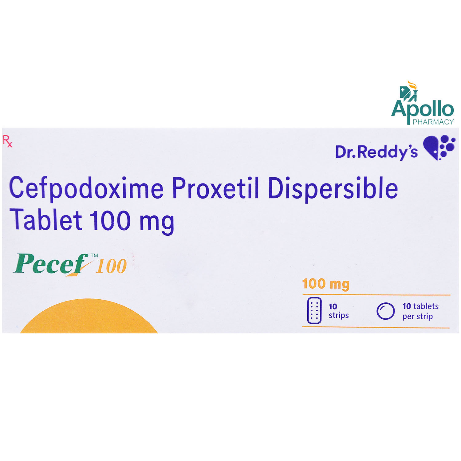 Pecef 100 mg Tablet | Uses, Side Effects, Price | Apollo Pharmacy