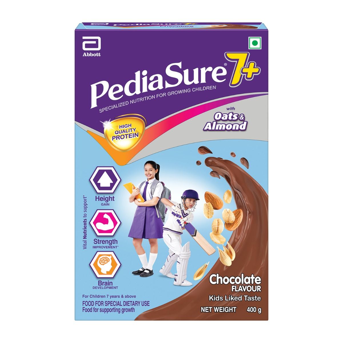 Pediasure Chocolate Flavour Nutrition Drink Powder for 7+ Years, 400 gm ...