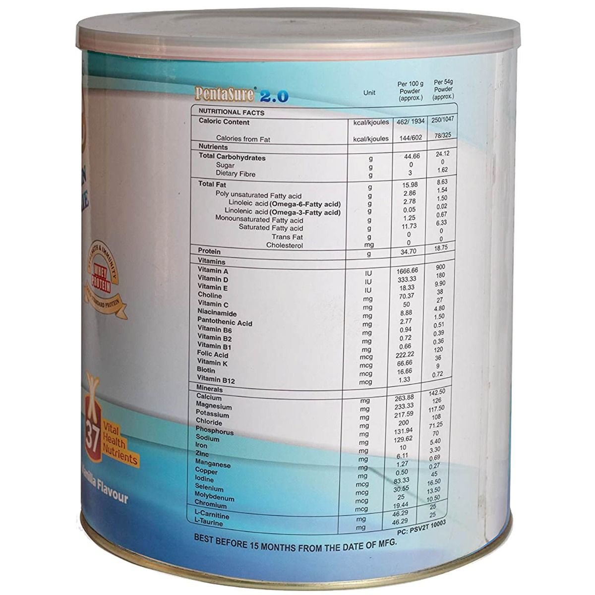 Pentasure 2.0 Vanilla Flavour High Protein Powder, 1 Kg Price, Uses ...