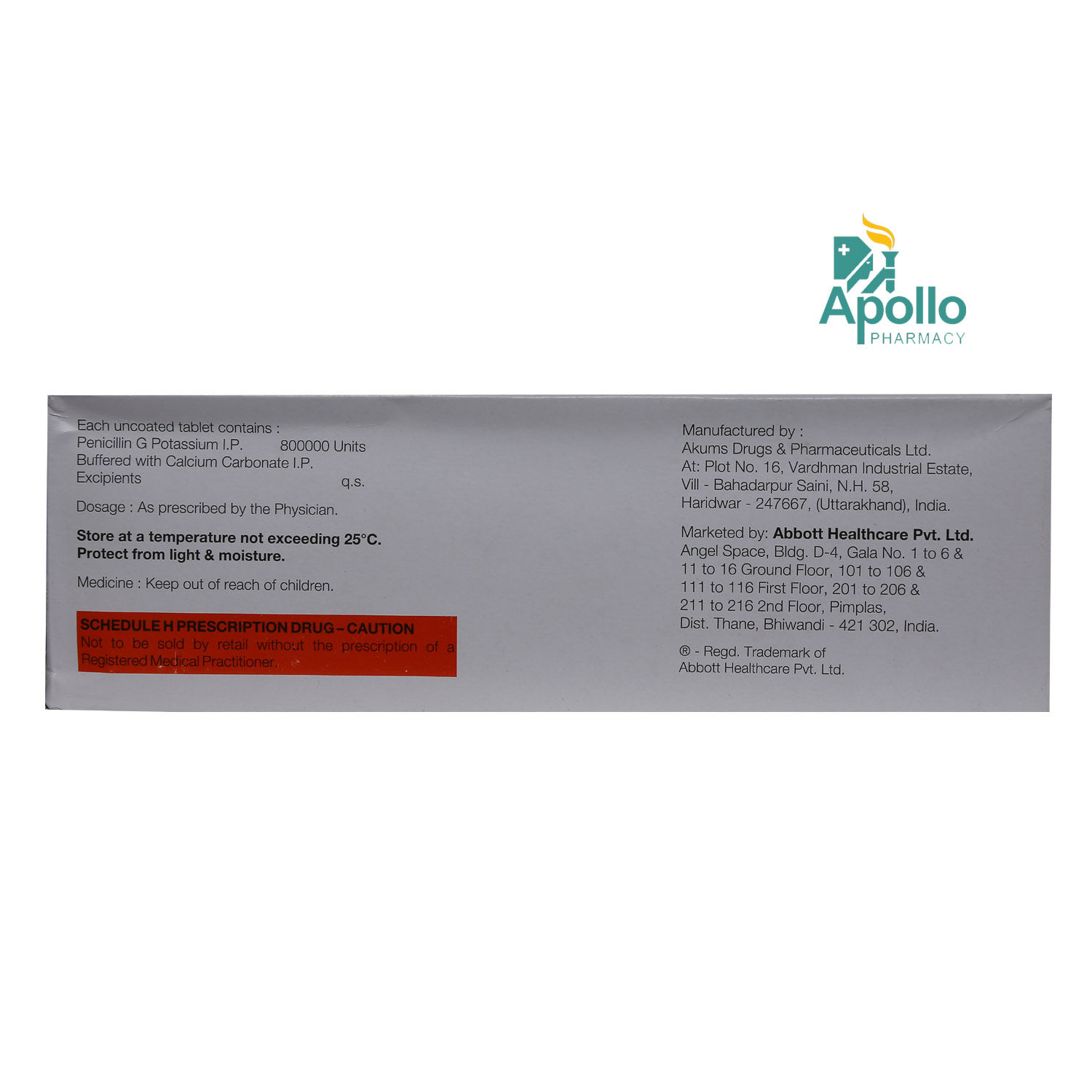 Pentids 800 Tablet | Uses, Side Effects, Price | Apollo Pharmacy