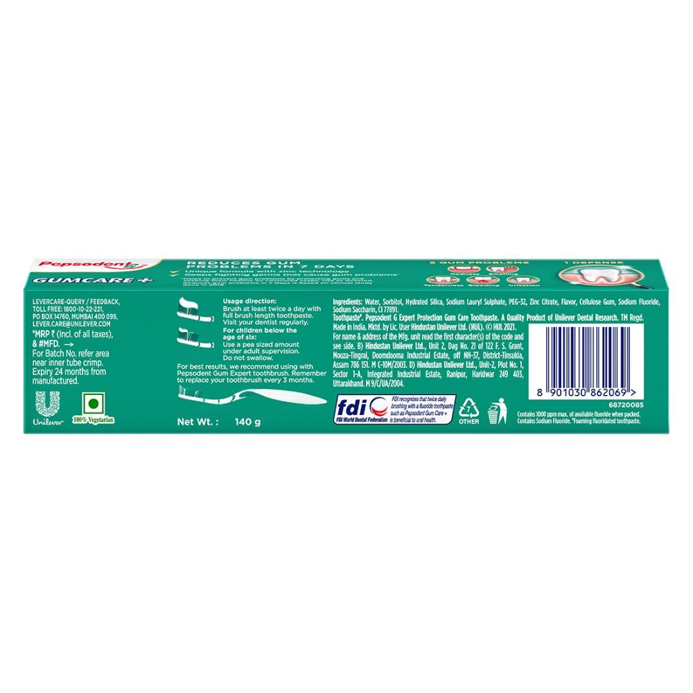 Pepsodent Expert Protection Gum Care+ Toothpaste, 140 gm Price, Uses ...