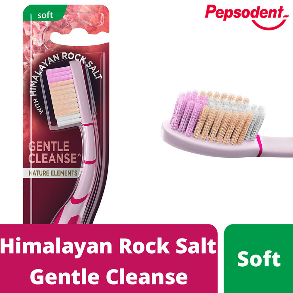 Pepsodent Himalayan Rock Salt Gentle Cleanse Soft Toothbrush, 1 Count ...