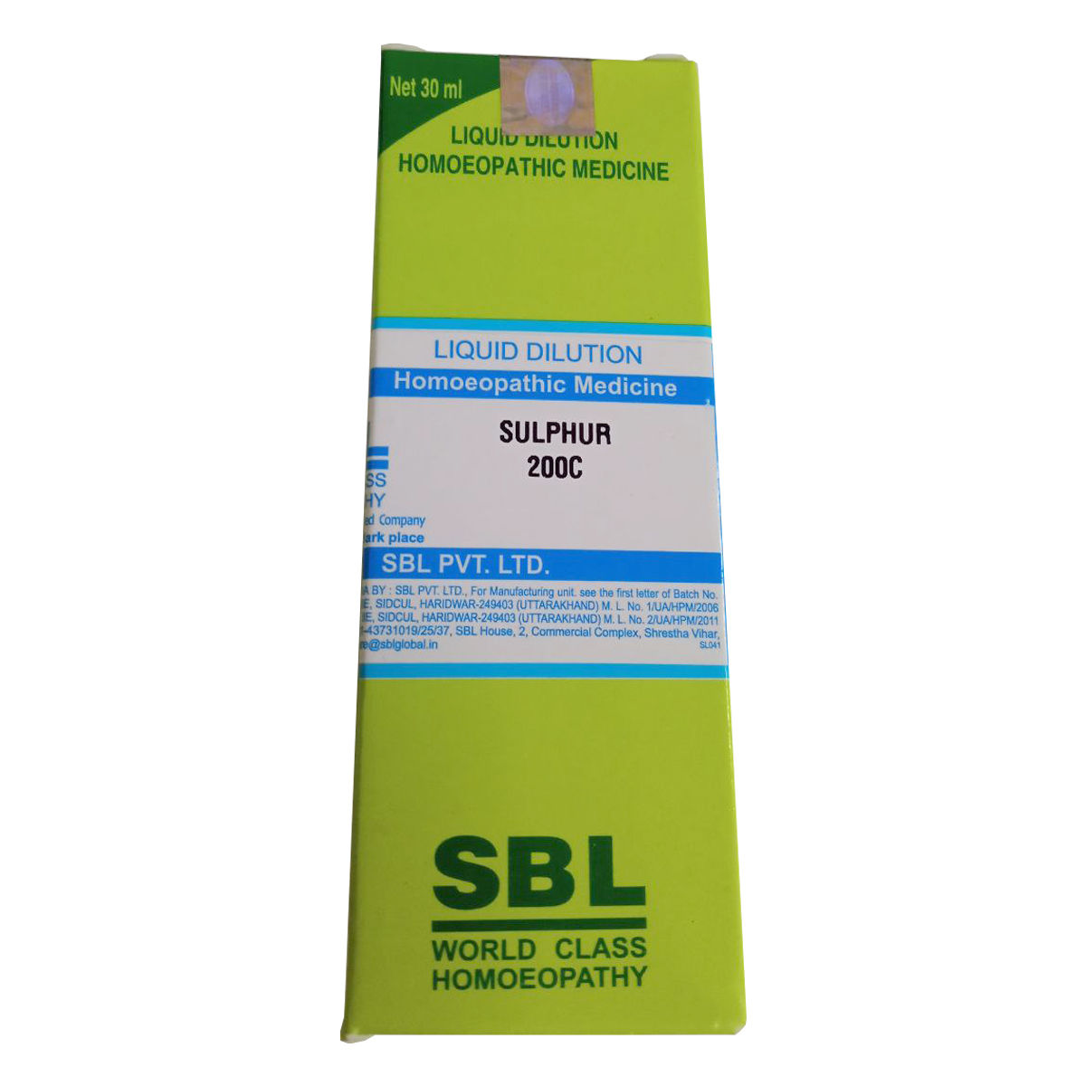 Buy SBL Sulphur Dilution 200C, 30 ml | 19 Minutes Delivery | Apollo ...