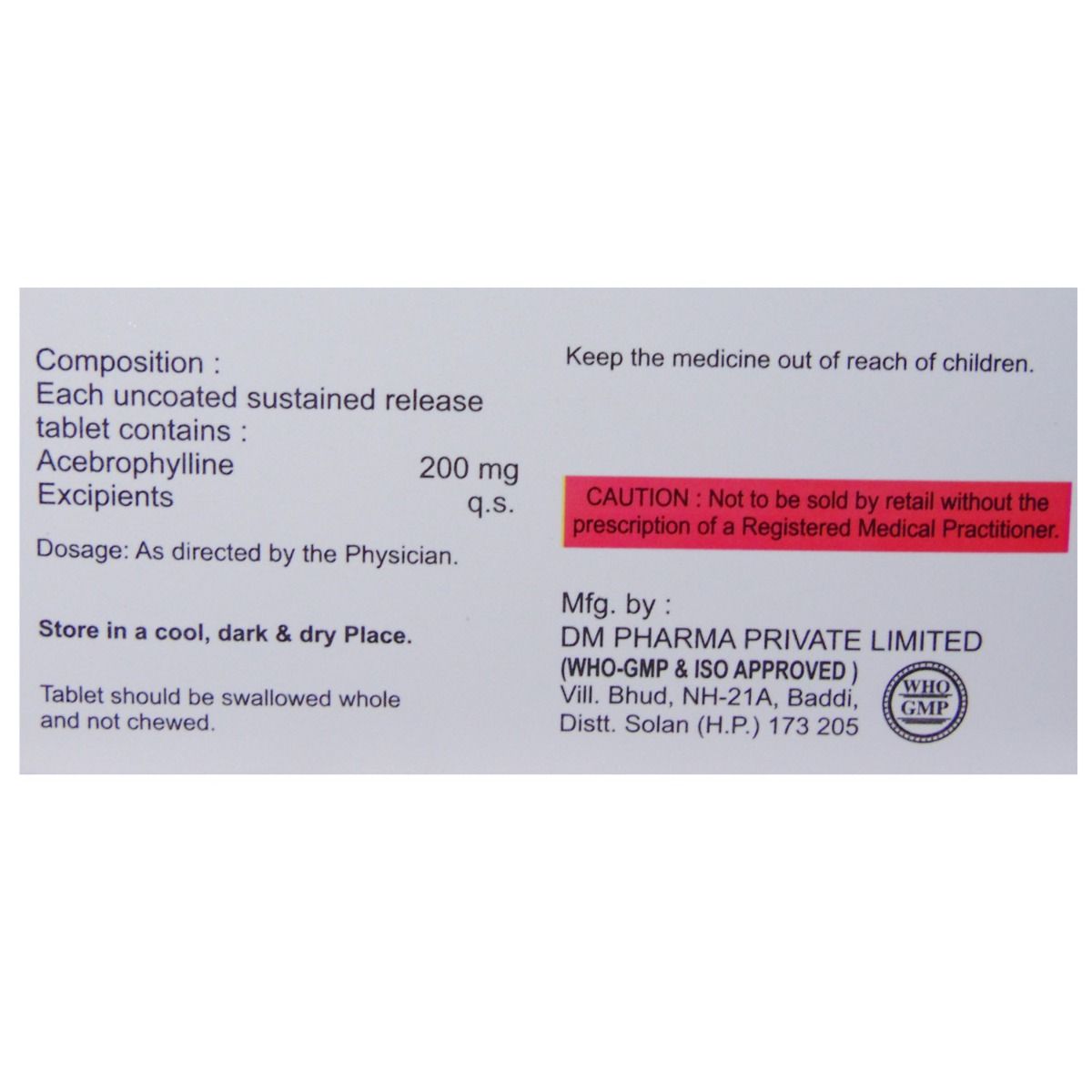 Phylclear 200mg SR Tablet 10's Price, Uses, Side Effects, Composition ...