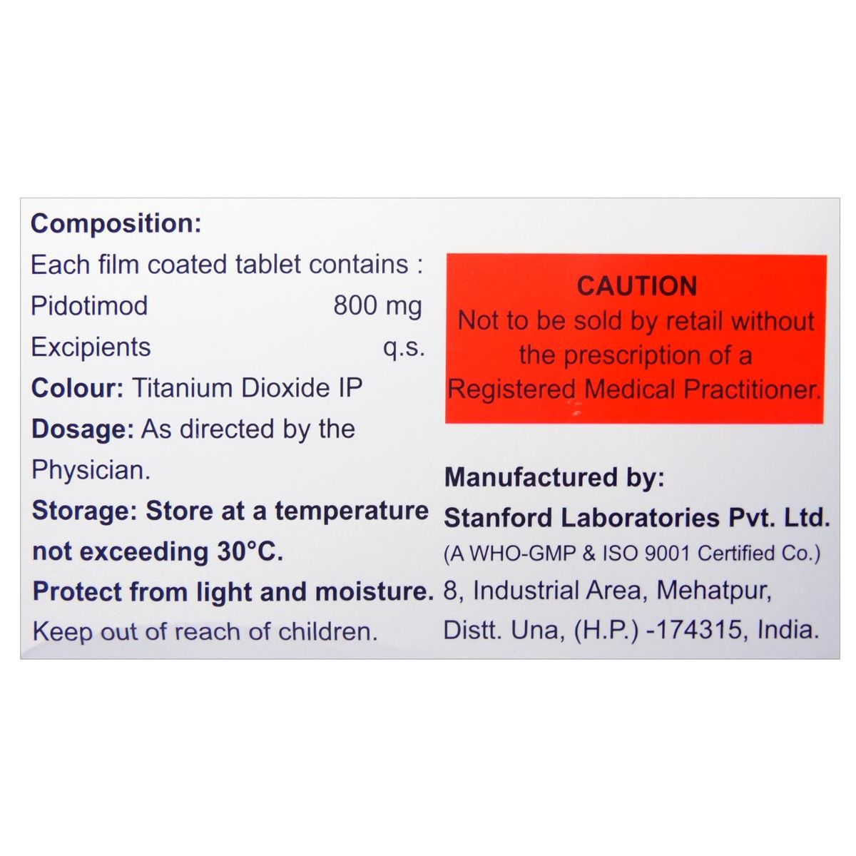 Pidotimune 800 Tablet 10's Price, Uses, Side Effects, Composition ...