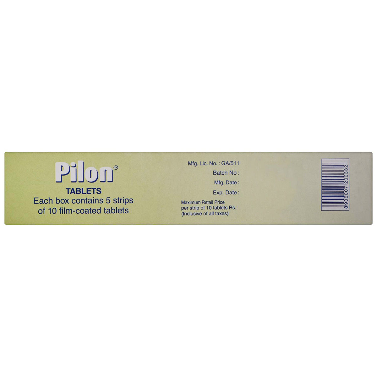 Pilon, 10 Tablets Price, Uses, Side Effects, Composition - Apollo Pharmacy