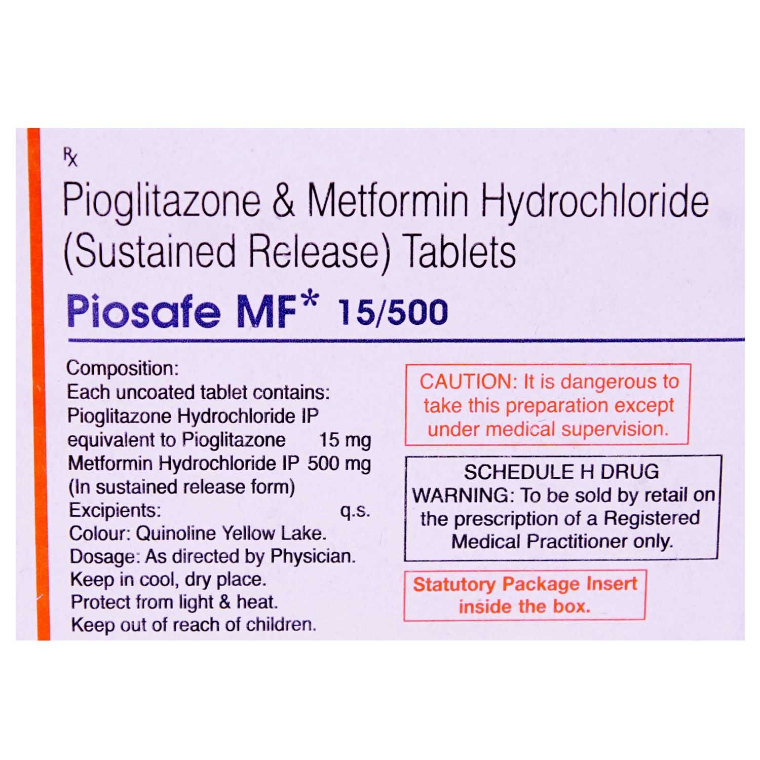 PIOSAFE MF 15MG TABLET Price, Uses, Side Effects, Composition - Apollo ...
