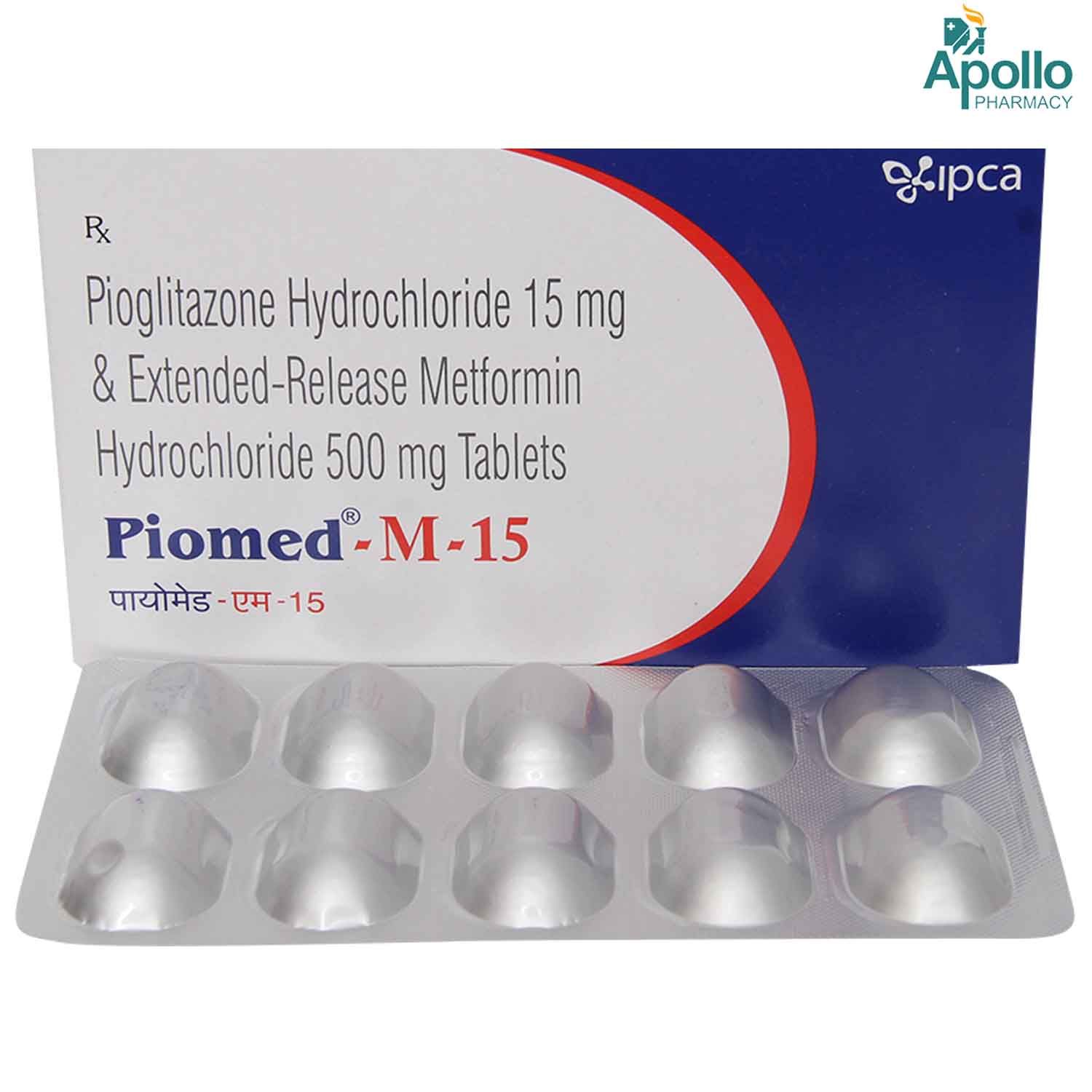 Piomed M 15 Tablet 10's Price, Uses, Side Effects, Composition - Apollo ...