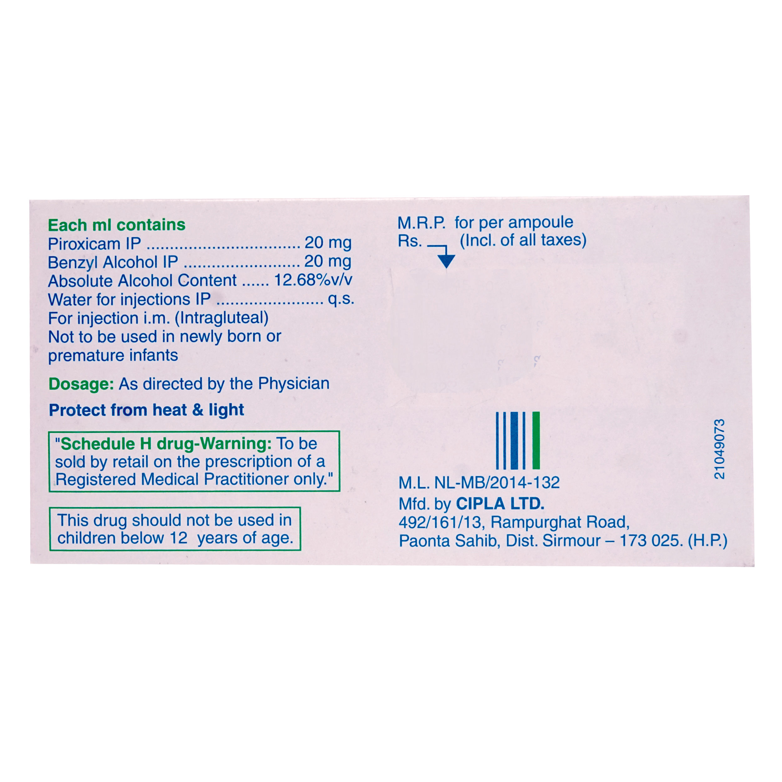PIROX IM INJECTION 2ML Price, Uses, Side Effects, Composition - Apollo ...