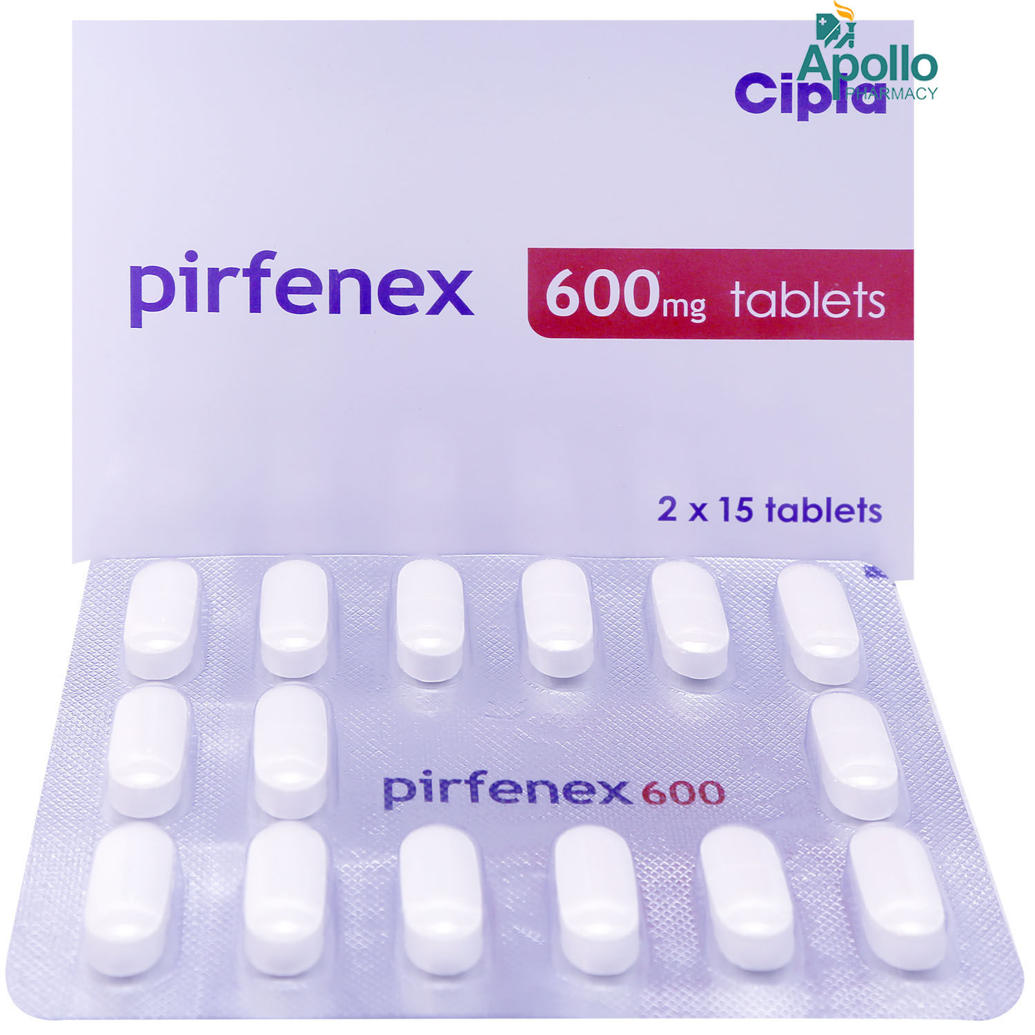 Pirfenex 600 mg Tablet 15's Price, Uses, Side Effects, Composition ...