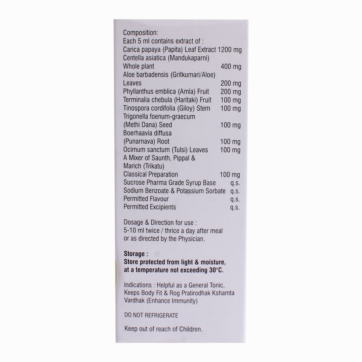 Platimax Syrup, 100 ml Price, Uses, Side Effects, Composition - Apollo ...