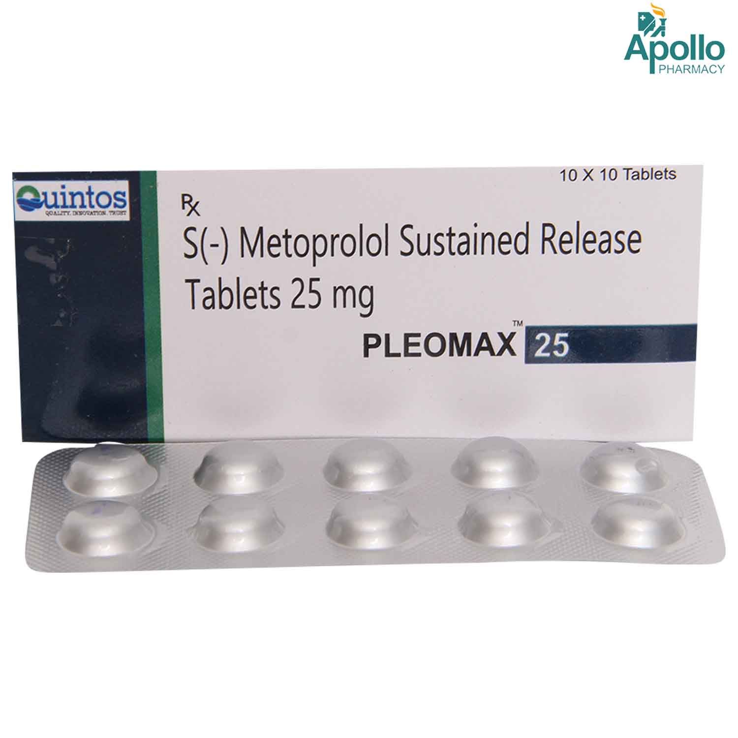 PLEOMAX 25 TABLET 10'S Price, Uses, Side Effects, Composition - Apollo ...