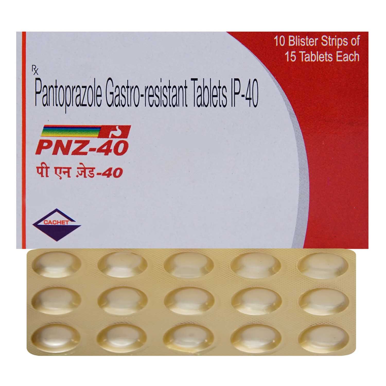 PNZ-40 Tablet 15's Price, Uses, Side Effects, Composition - Apollo Pharmacy