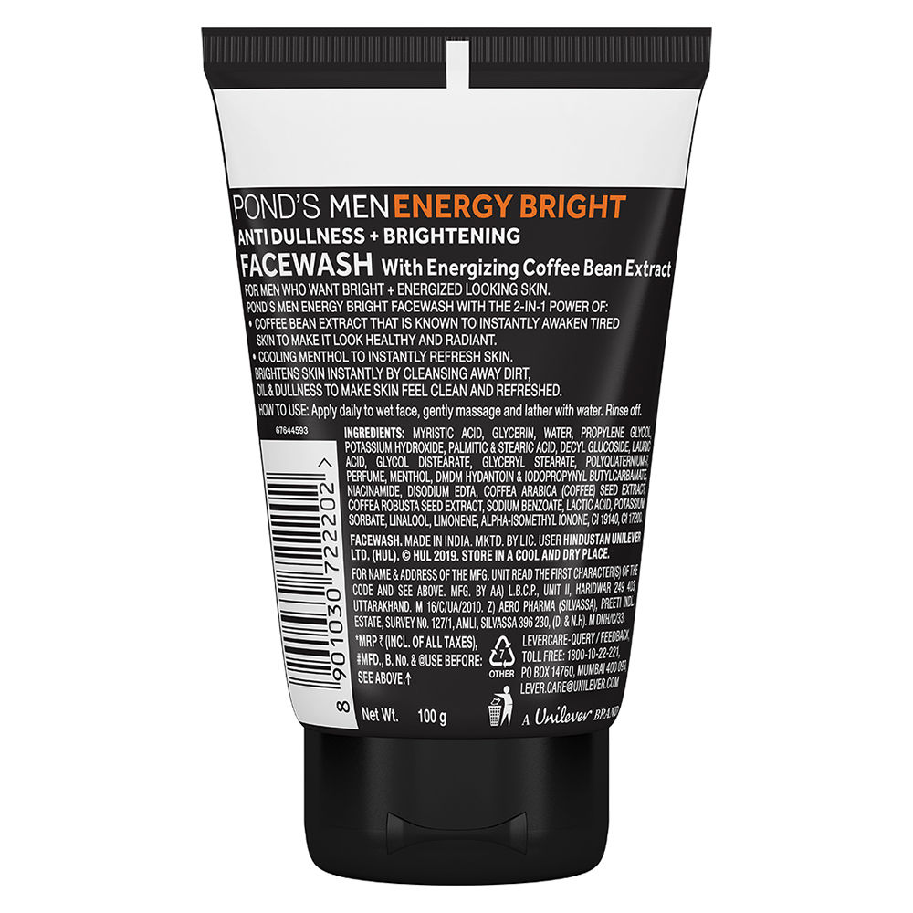 Ponds Men Energy Bright Facewash, 100 gm Price, Uses, Side Effects ...