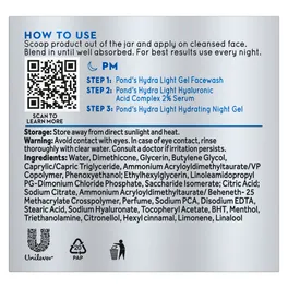 Buy Pond's Hydralight Hyaluronic Acid Hydrating Night Gel 50 gm | 19 ...