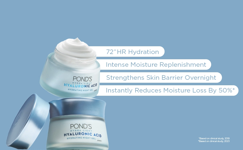 Pond's Hydralight Hyaluronic Acid Hydrating Night Gel 50 gm ...