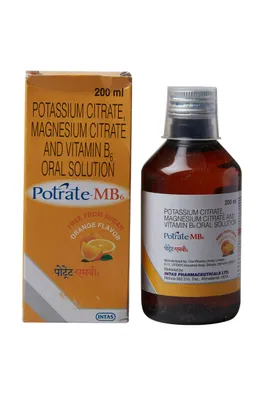 Potrate-MB6 Sugar Free Orange Oral Solution 450 ml Price, Uses, Side ...