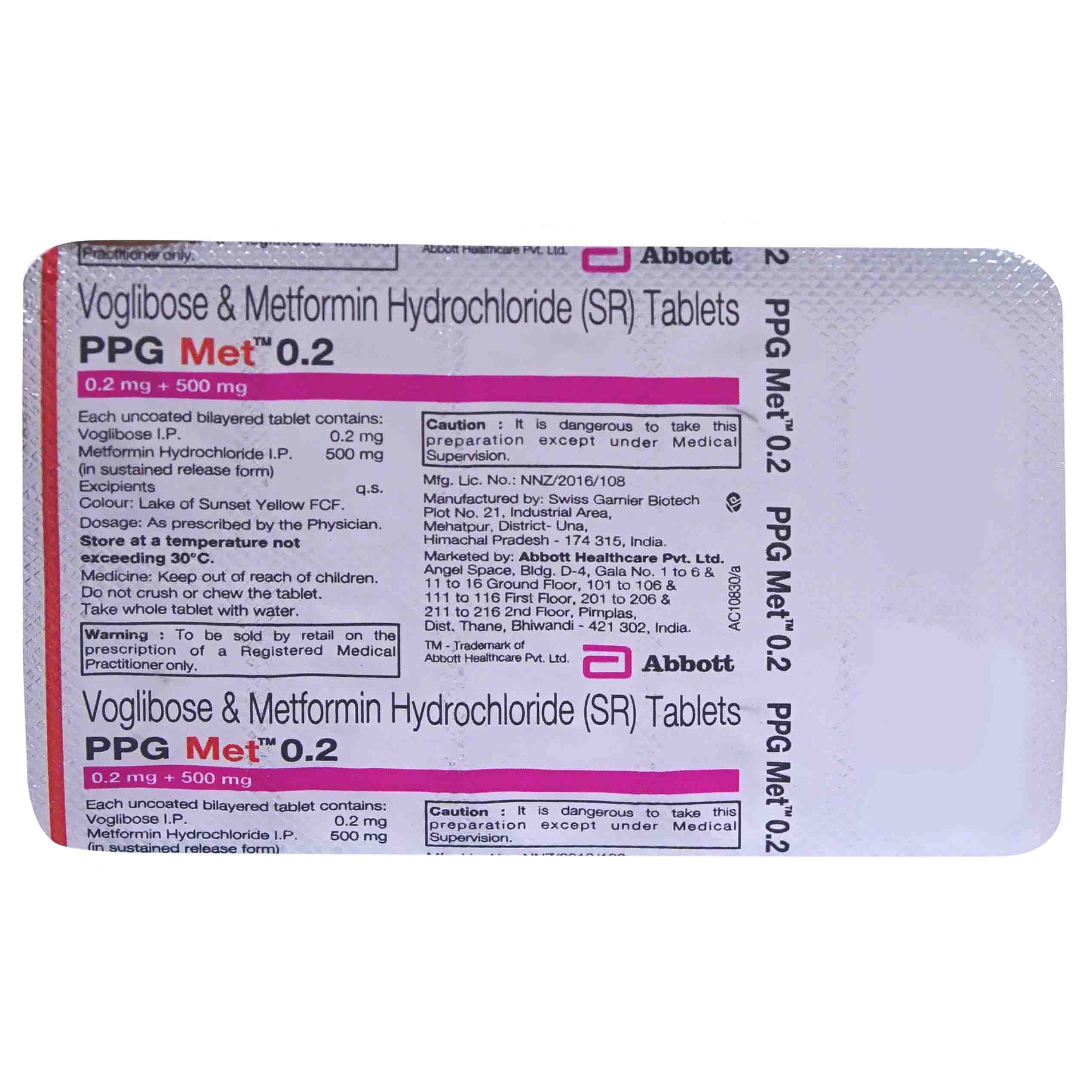 PPG Met 0.2 Tablet 10's Price, Uses, Side Effects, Composition - Apollo ...